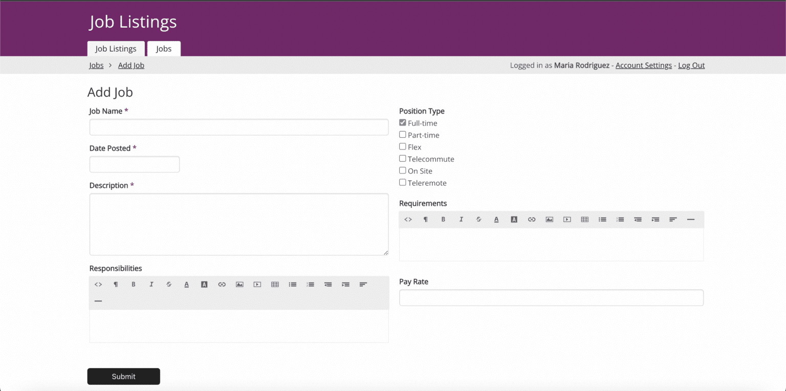 Free Job Posting App Template | Knack