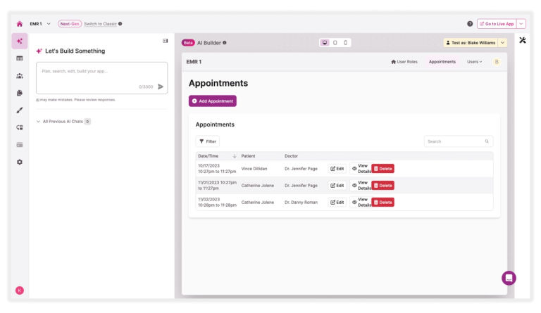 Free and Custom EMR Template App | Knack