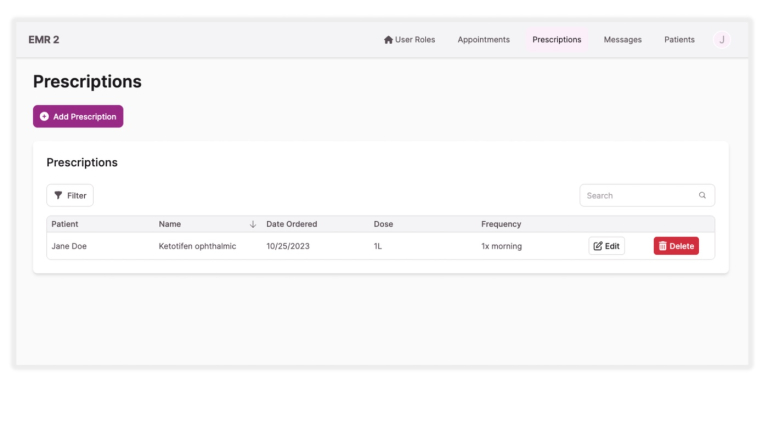 Free and Custom EMR Template App | Knack