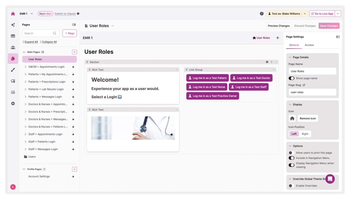 Free and Custom EMR Template App | Knack