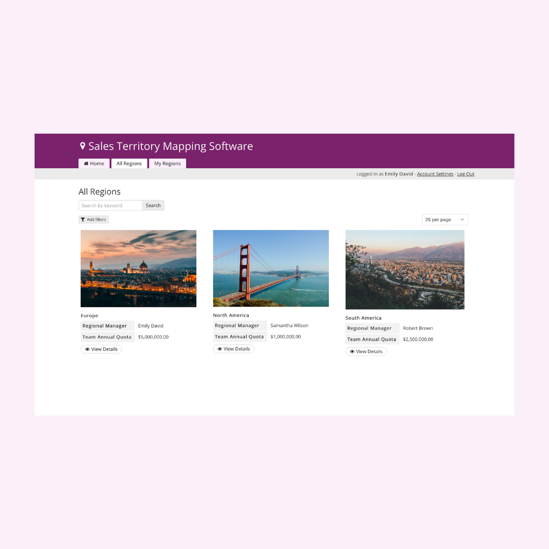 Free Sales Territory Mapping Software Template App | Knack