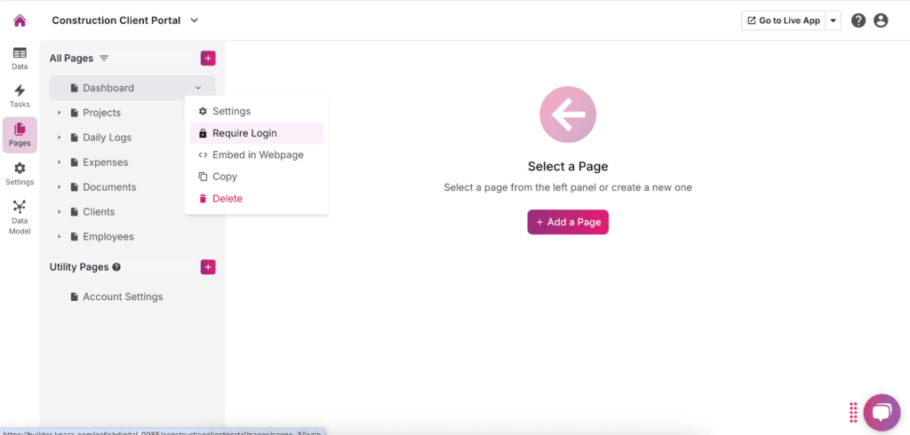How to Build a Construction Client Portal (Guide) | Knack