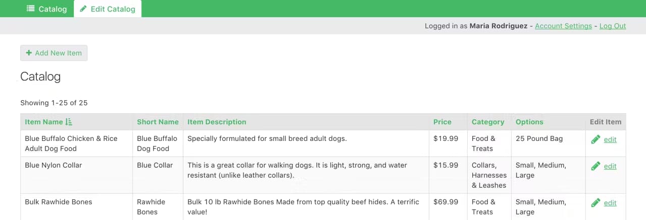 Free Product Catalog App Template | Knack