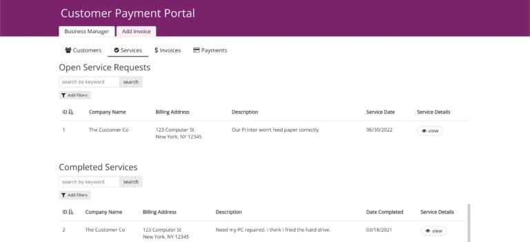 Customer Payment Portal: No-Code Payment Portal Template | Knack
