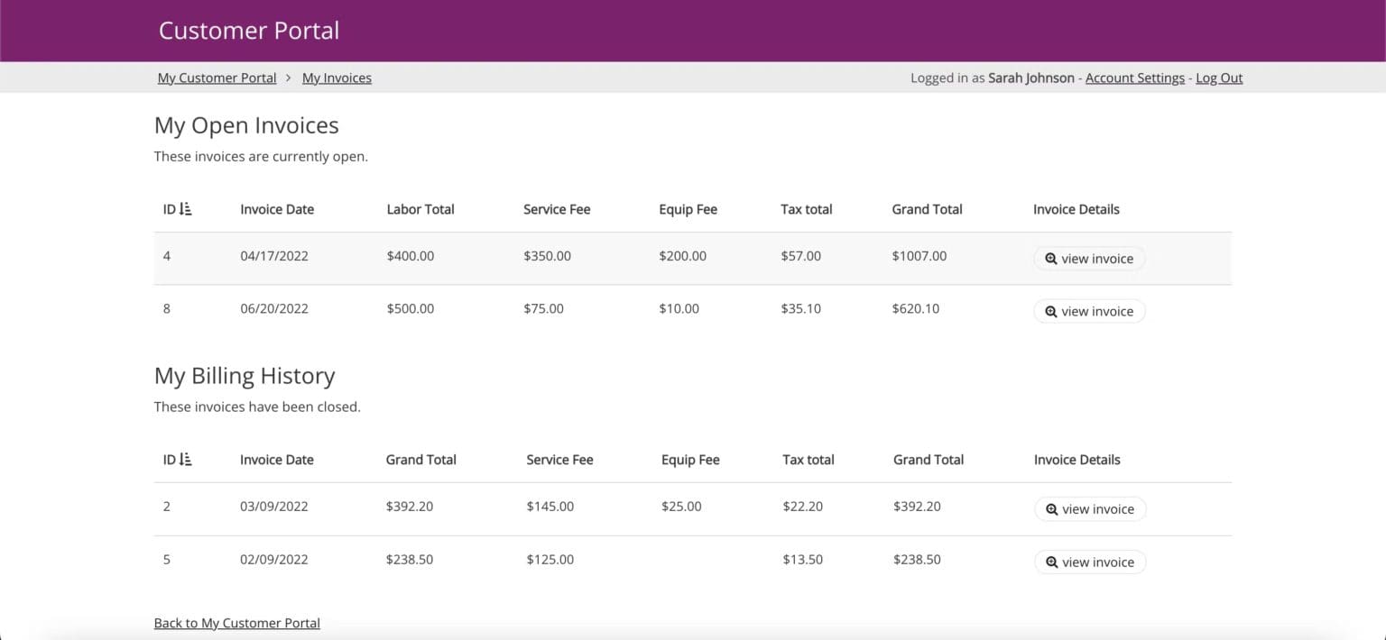 Free Customer Portal Template App | Knack