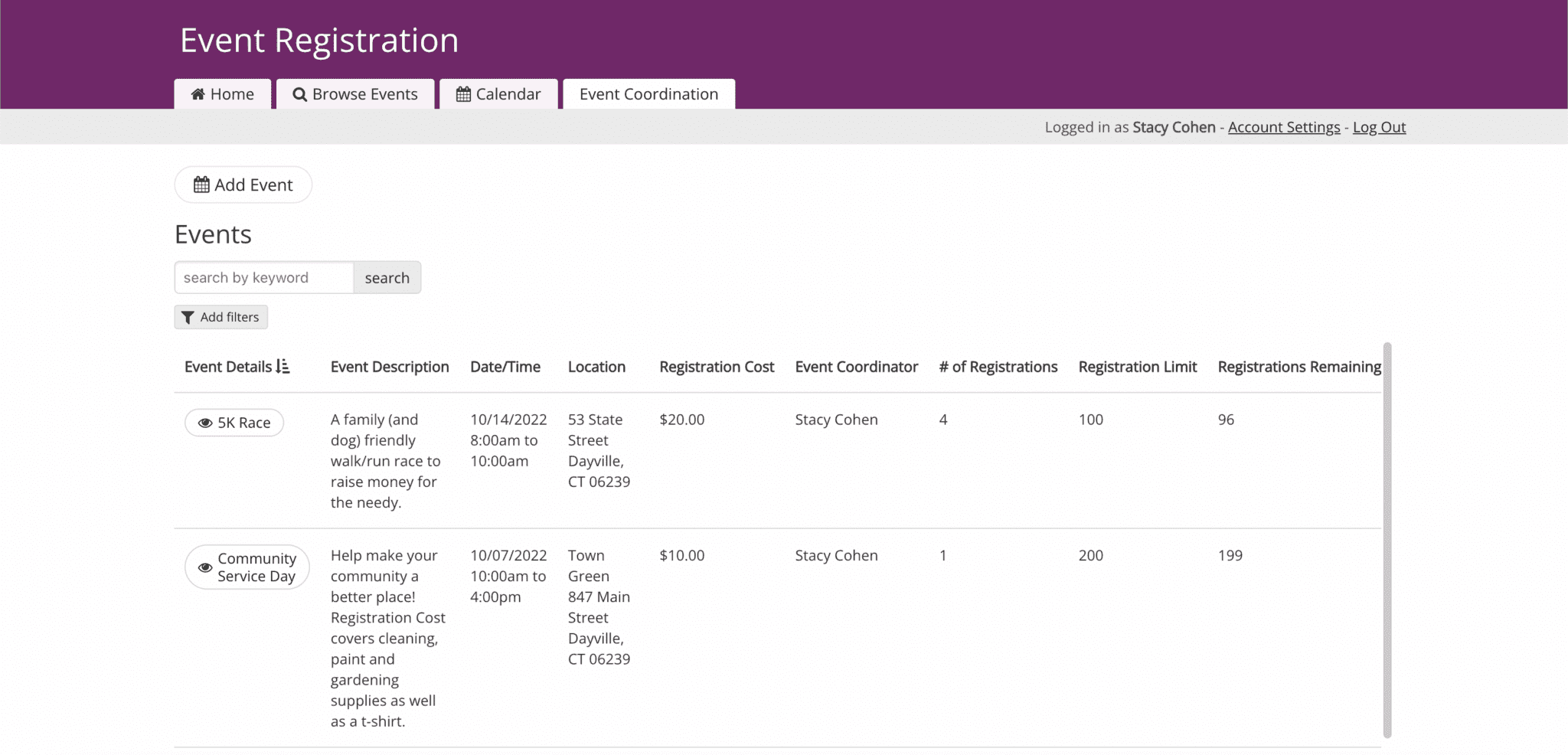 Event Registration App Template | Knack