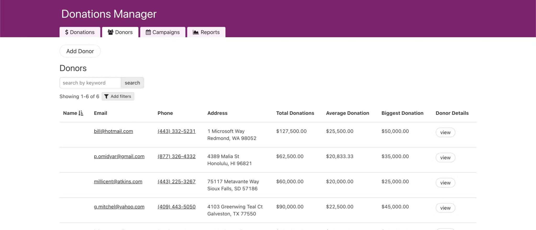 Free Donation Tracking Template App for Nonprofits | Knack