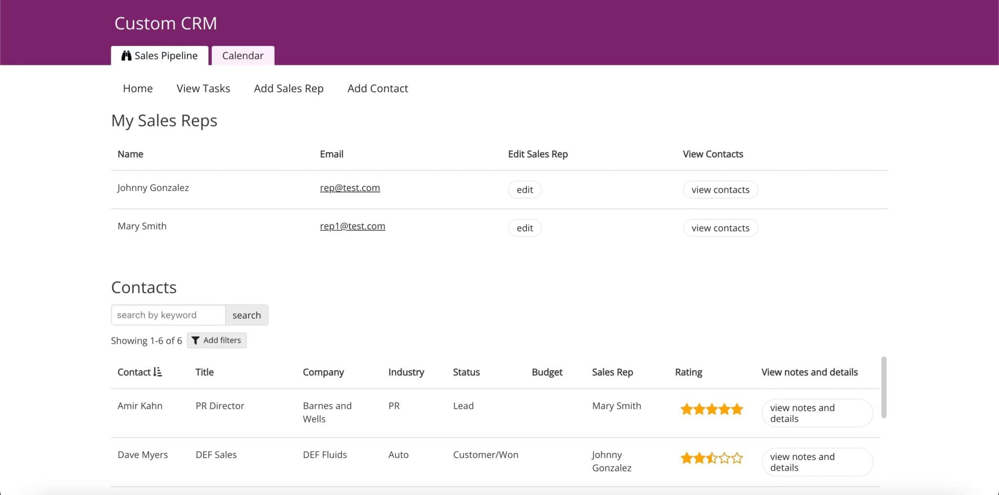 Custom CRM Template - Build a CRM | Knack