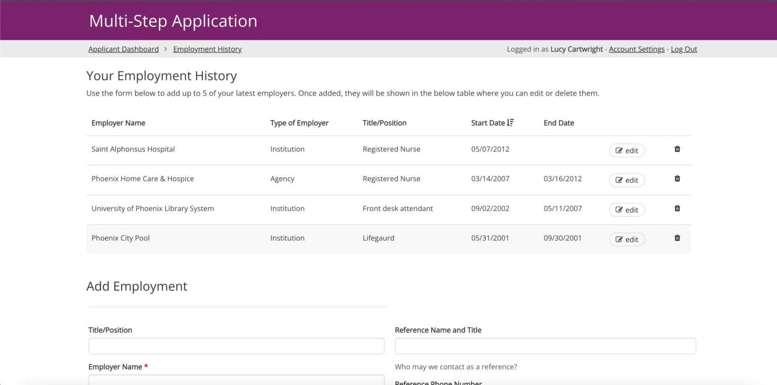 Multi Step Form And Application Template Knack
