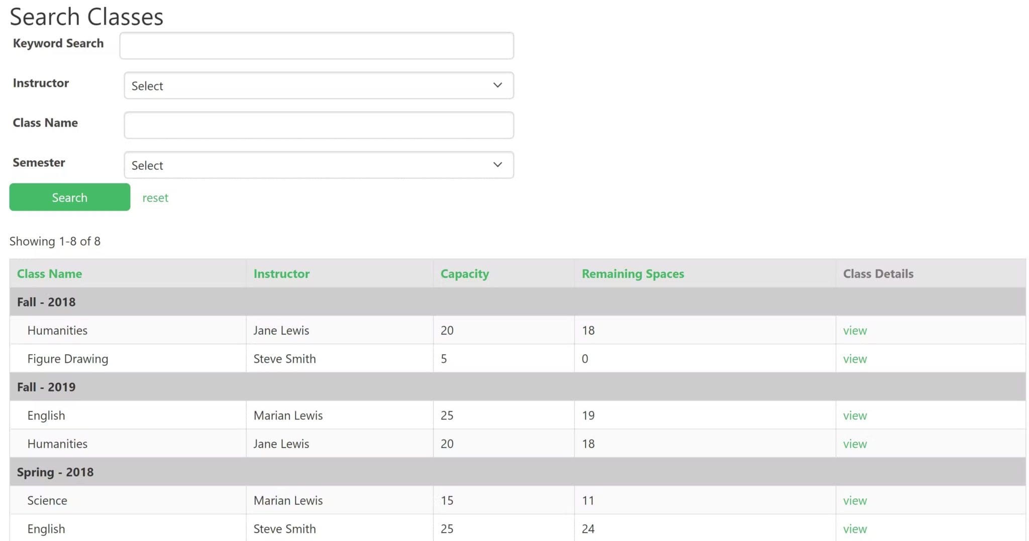 Free Class Directory & Catalog Template App | Knack