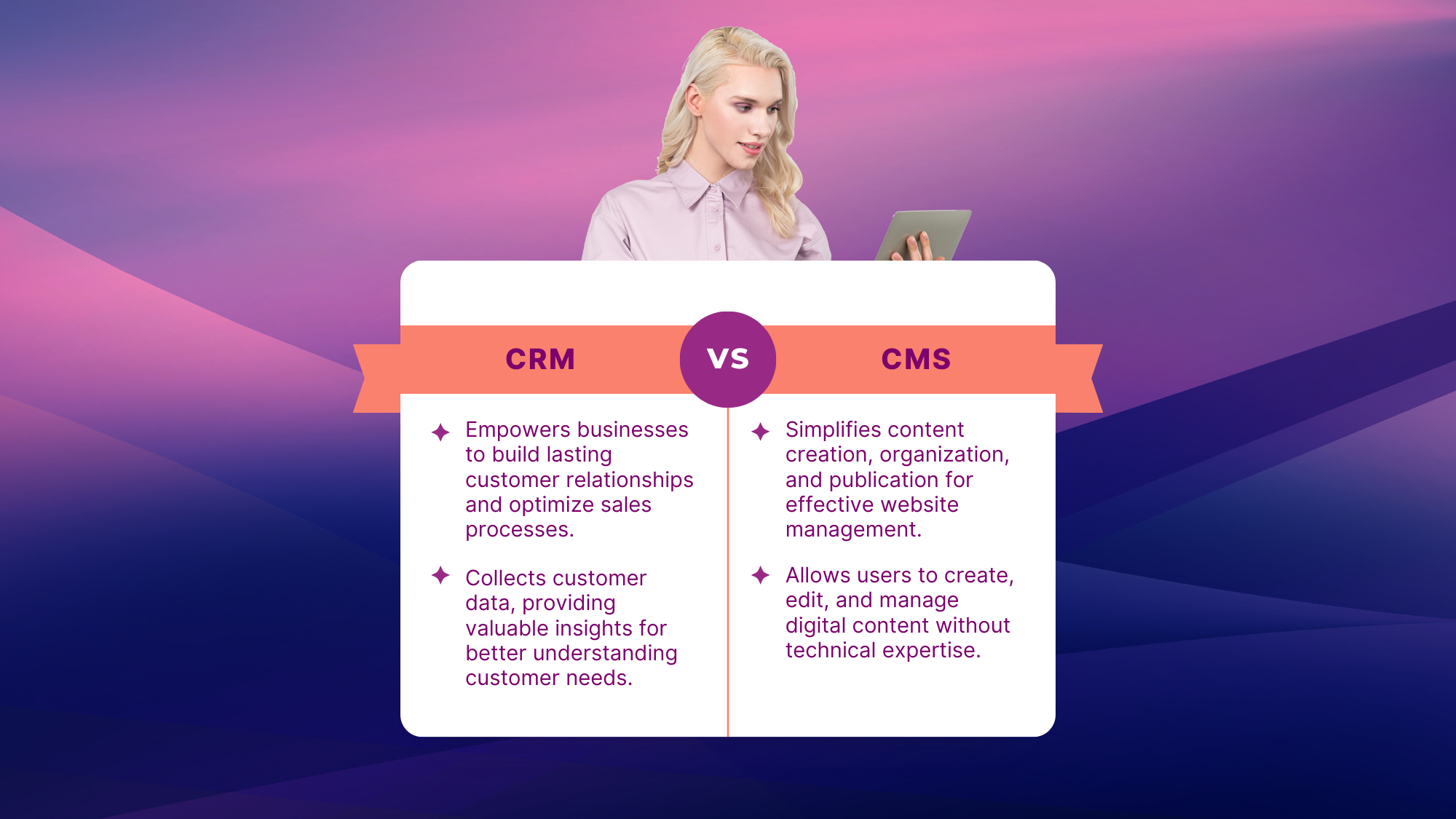 CRM vs. CMS: Differences and Use Cases | Knack
