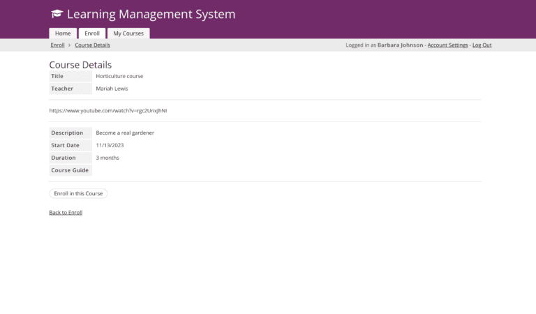 Custom Learning Management System Template App | Knack
