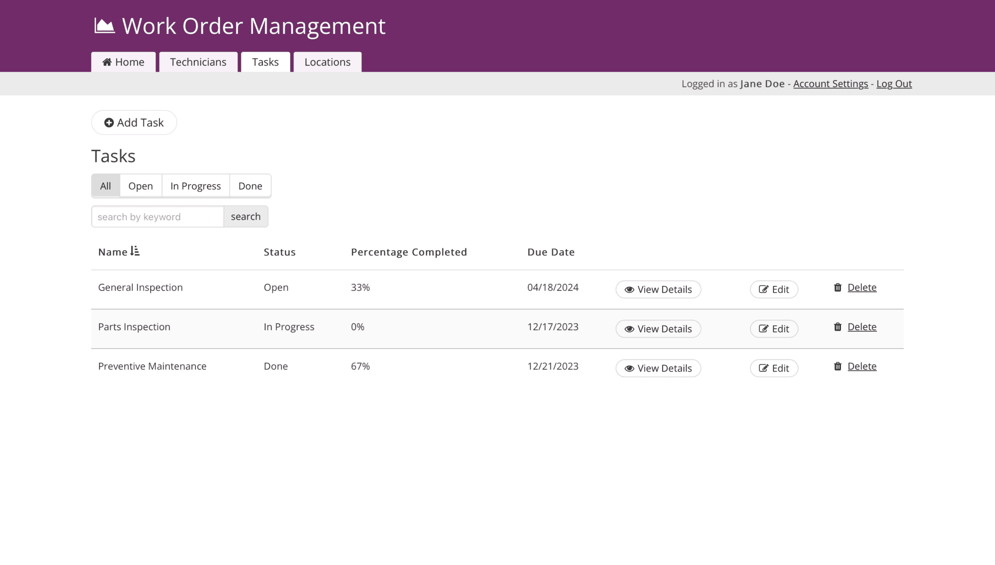 Free Work Order Template App | Knack