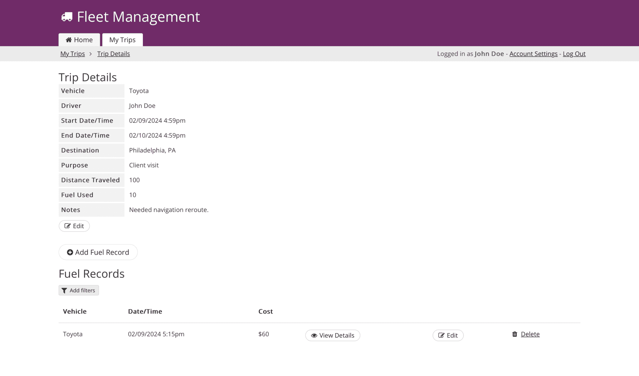 Free Fleet Management App Template | Knack