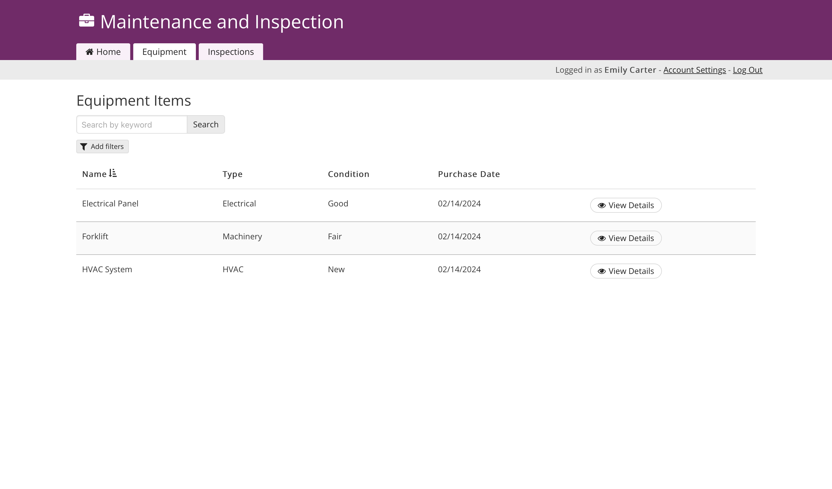 Free Maintenance and Inspection App Template | Knack