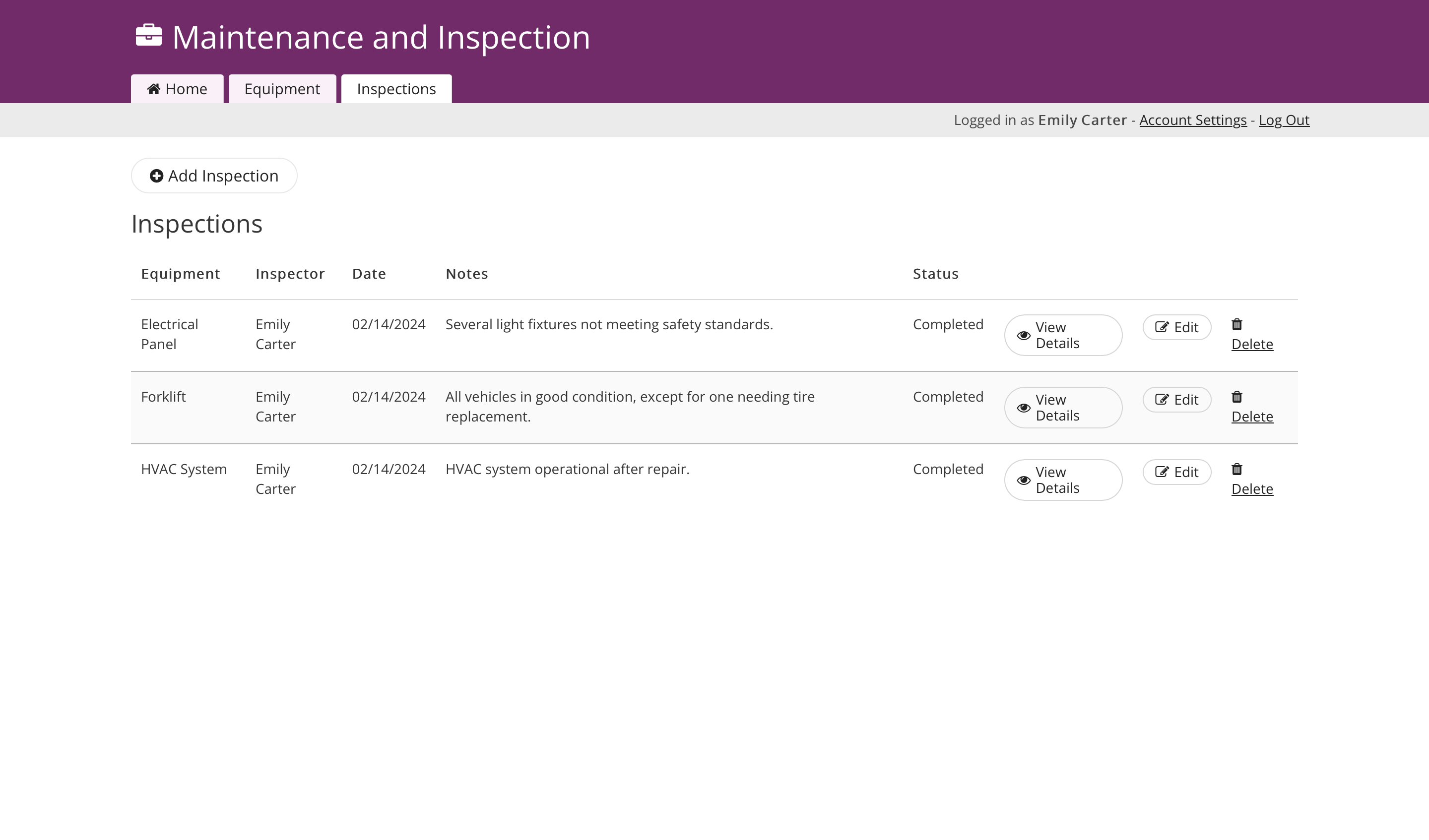 Free Maintenance and Inspection App Template | Knack