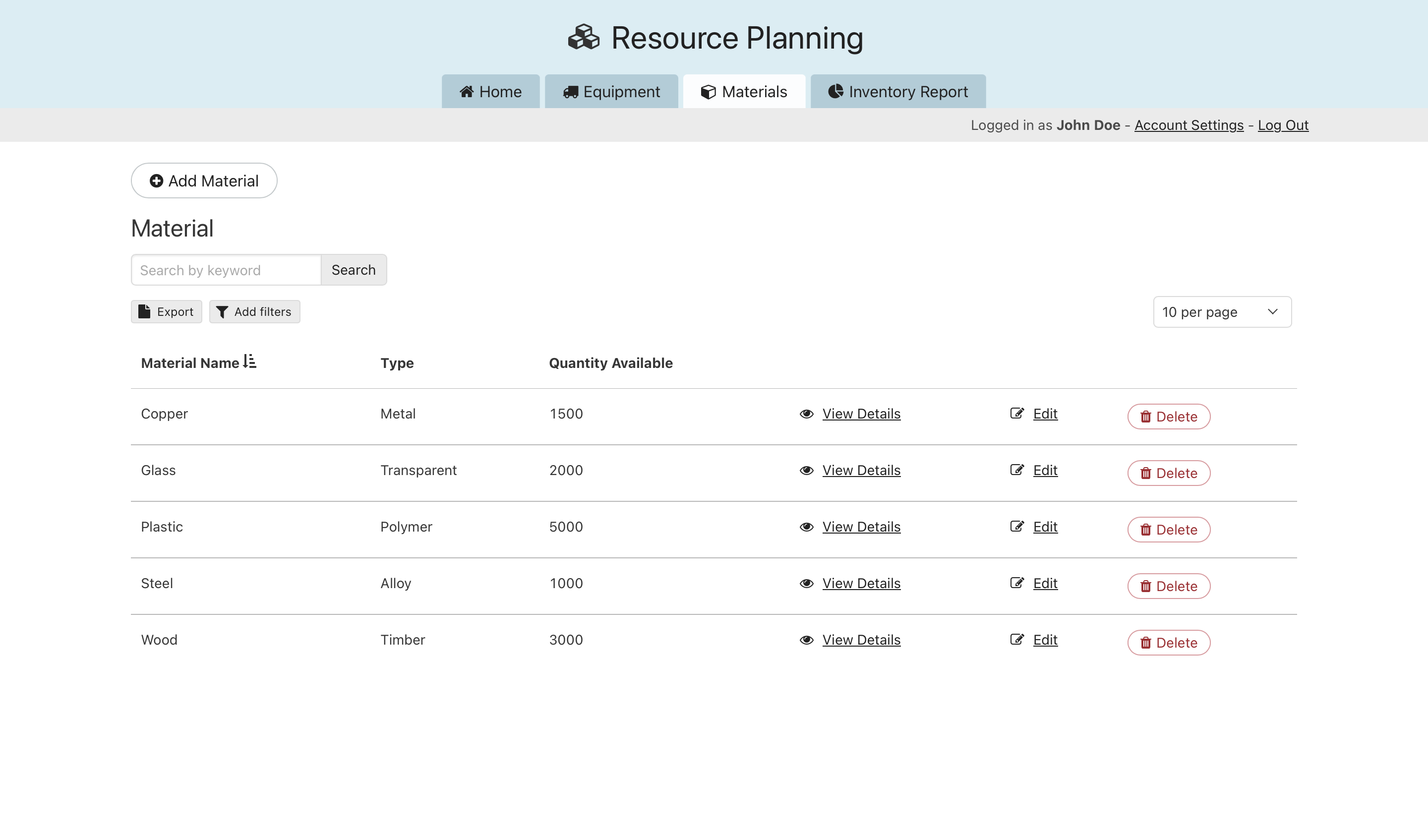Free Resource Planning App Template | Knack