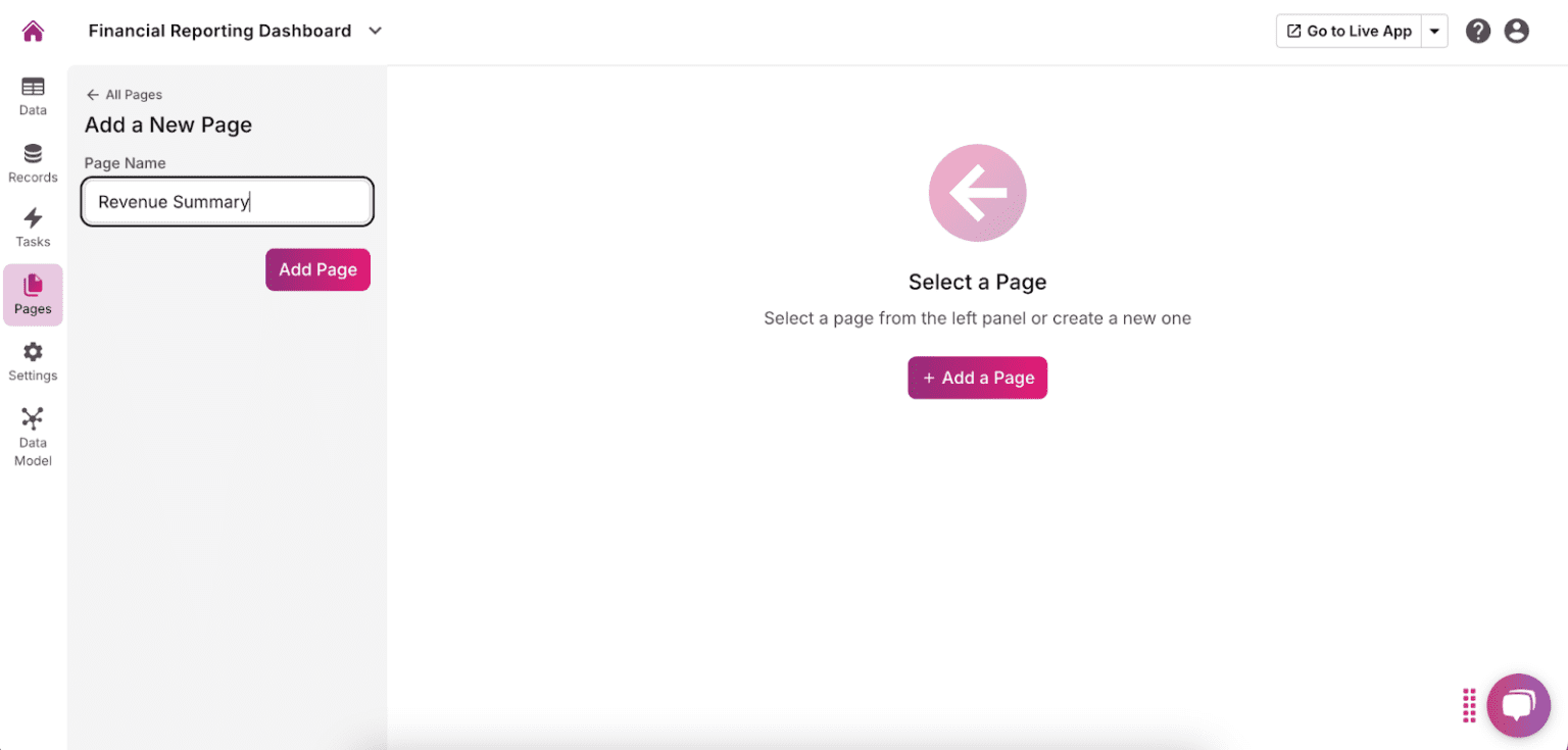 Create a Financial Reporting Dashboard with No-Code | Knack