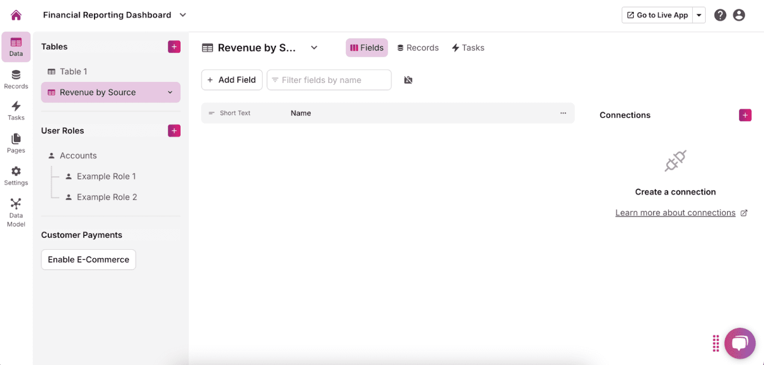 Create a Financial Reporting Dashboard with No-Code | Knack