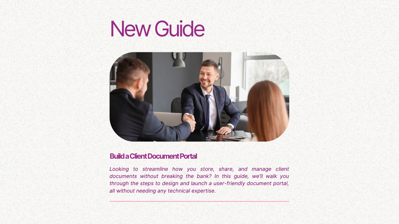 Build a Client Document Portal (Guide) - Knack