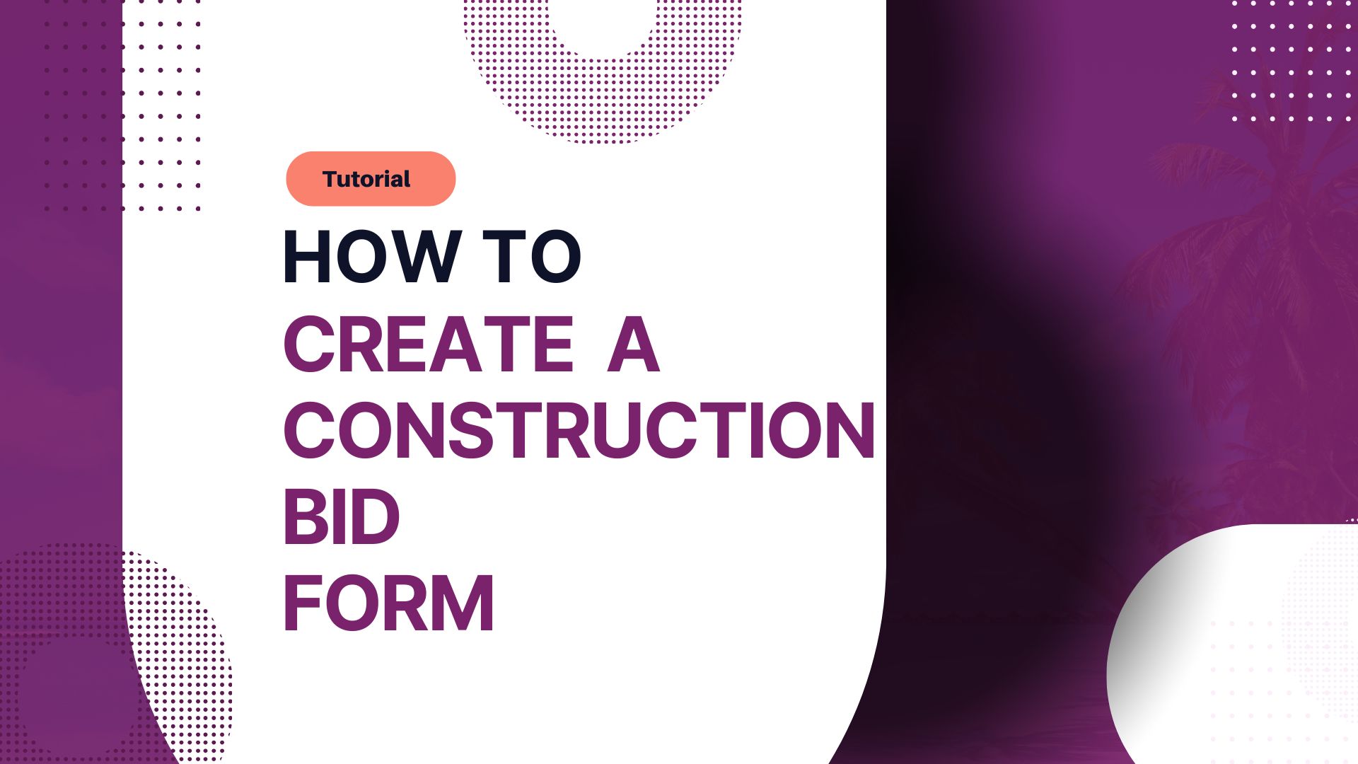 Create a Construction Bid Form (Guide) - Knack: No-Code Application ...