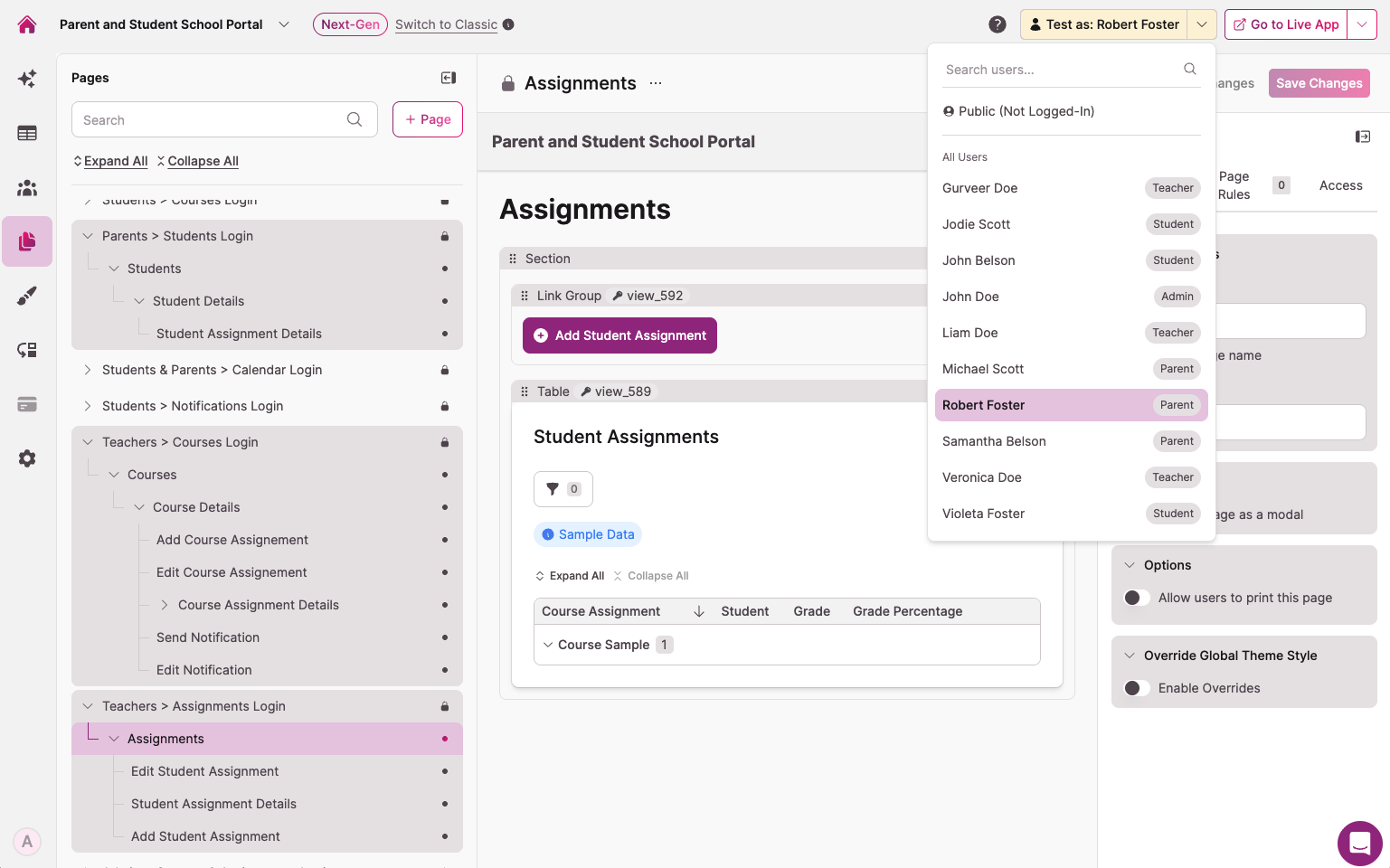 Test as User Feature: View your Knack app as any user or role
